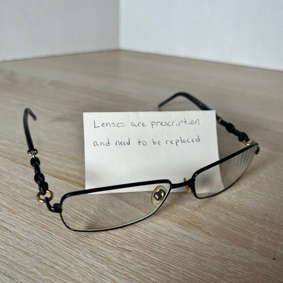 Gucci | Accessories | Gucci Gg425 4si Chain Link Eyeglasses Black ...